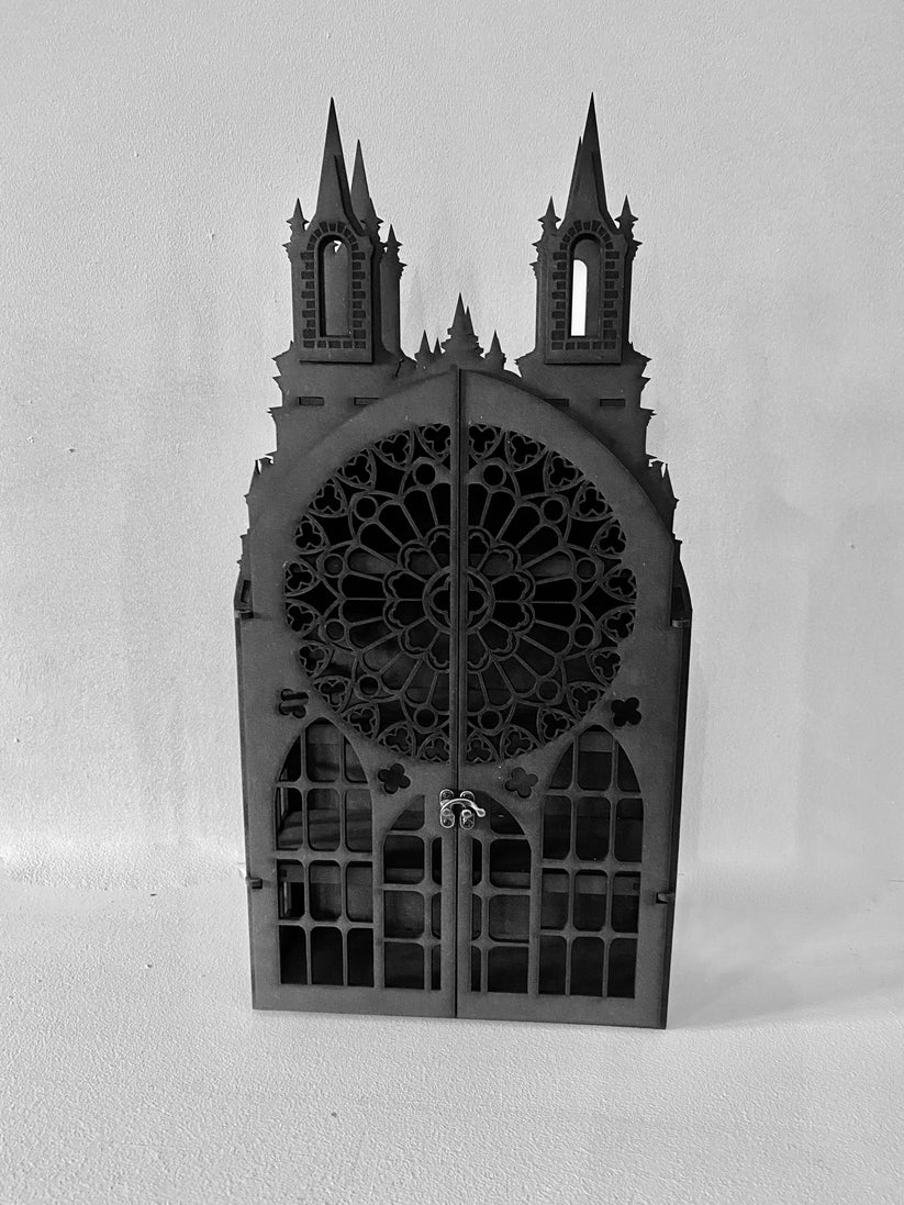 Crystal Display Shelf, Castle Shelf, Gothic Display Cabinet, Gothic De ...