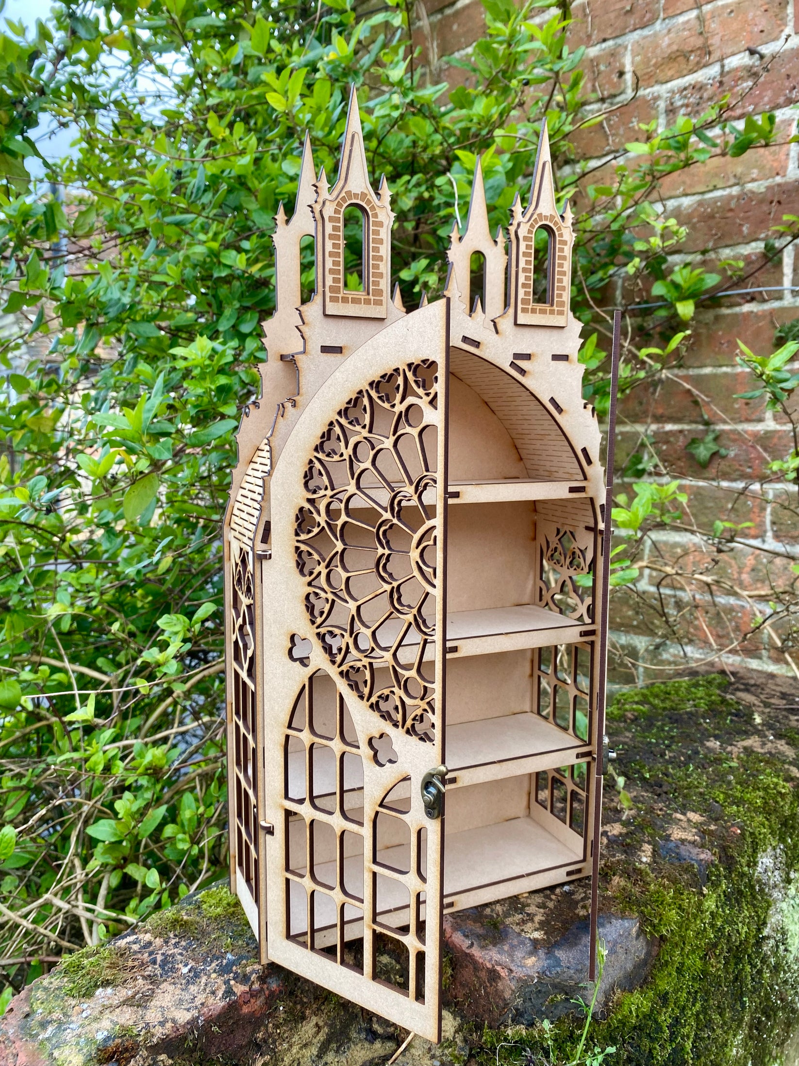 Crystal display Shelf, Castle shelf, Gothic Display Cabinet, Gothic De ...