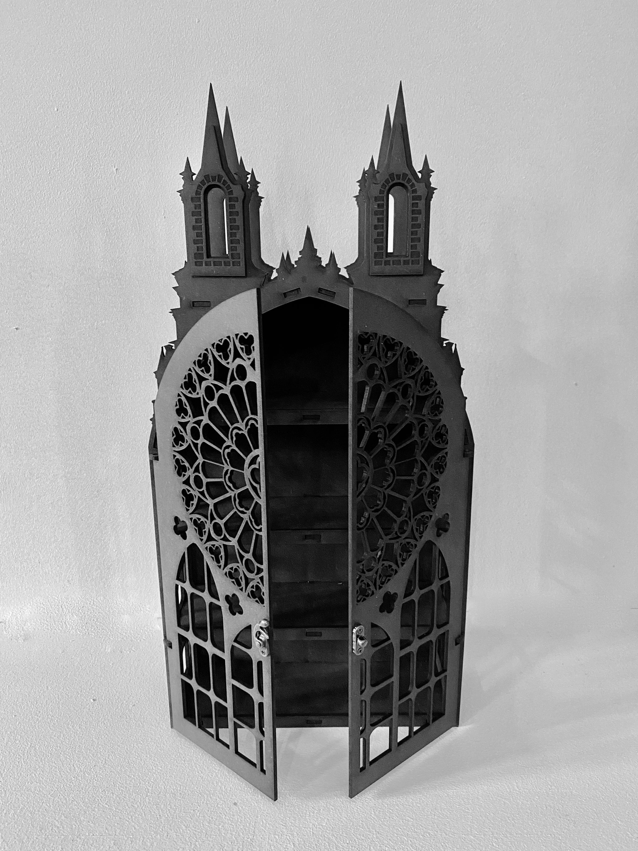 Crystal Display Shelf, Castle Shelf, Gothic Display Cabinet, Gothic De ...