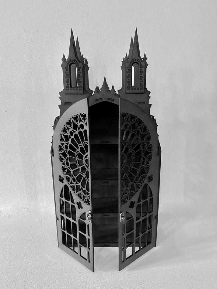 Crystal Display Shelf, Castle Shelf, Gothic Display Cabinet, Gothic De ...