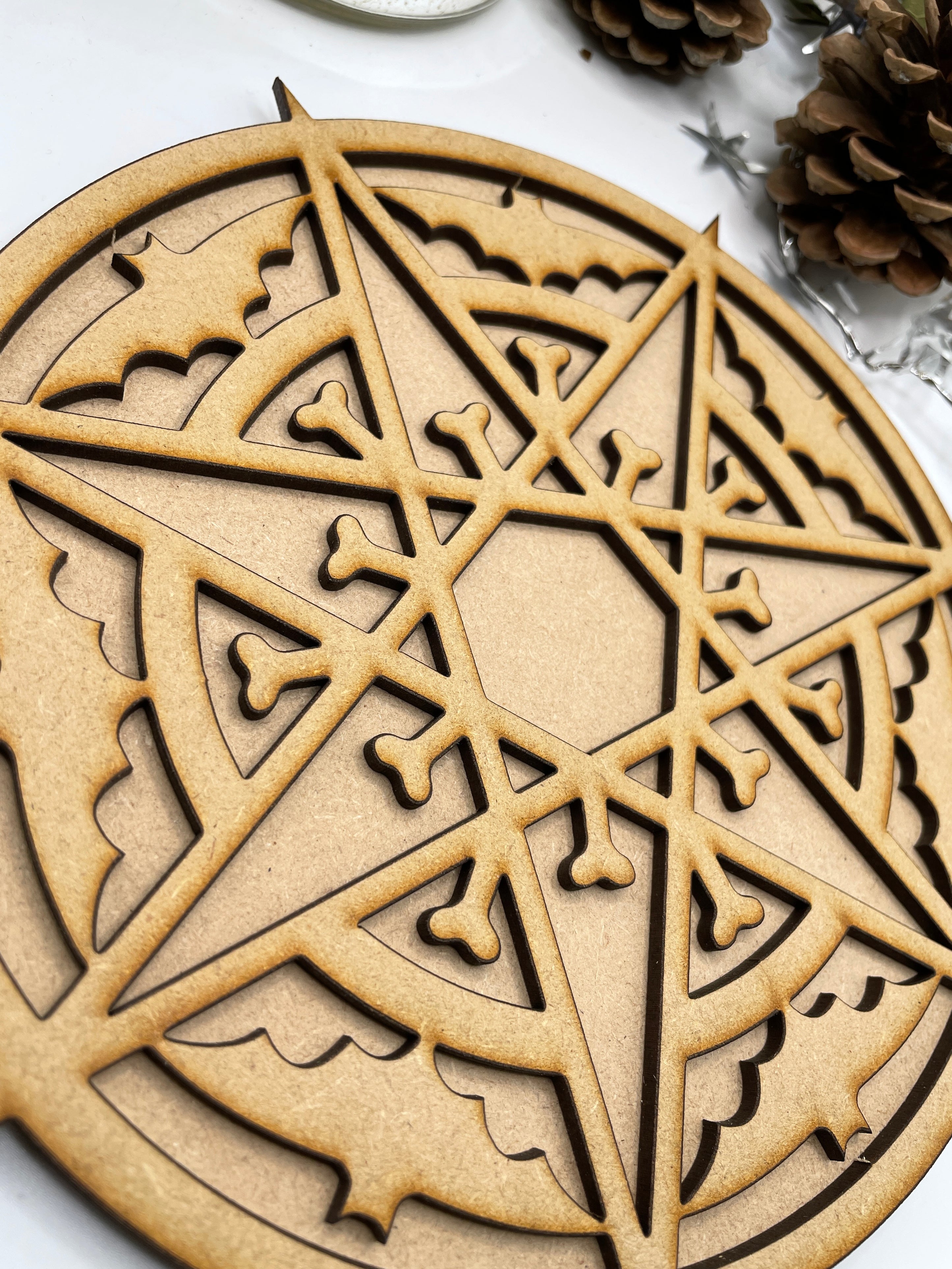 Decorative Bat Plaque with Bats and Bones - 3d Layered MDF Halloween ...