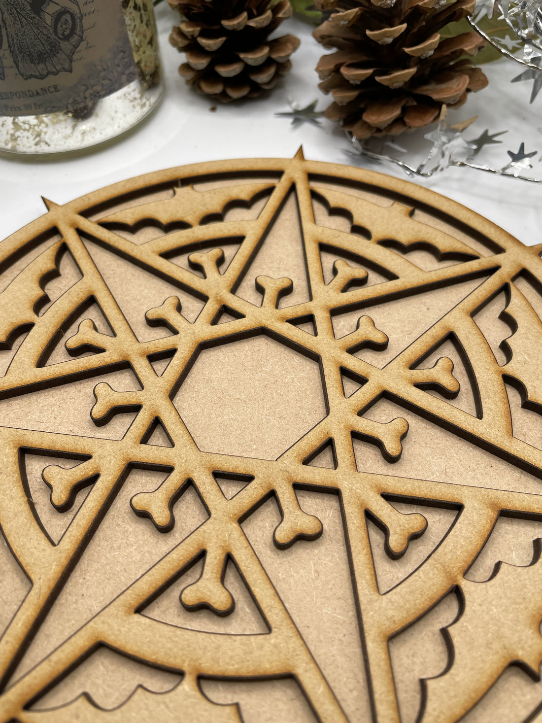 Decorative Bat Plaque with Bats and Bones - 3d Layered MDF Halloween ...